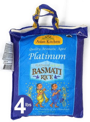 Asian Kitchen Platinum White Basmati Rice - 4lbs (1.81kg) - Rani Brand ...