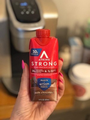 Atkins Strong 30g High Protein Shake - Milk Chocolate - 44 Fl Oz/4pk ...