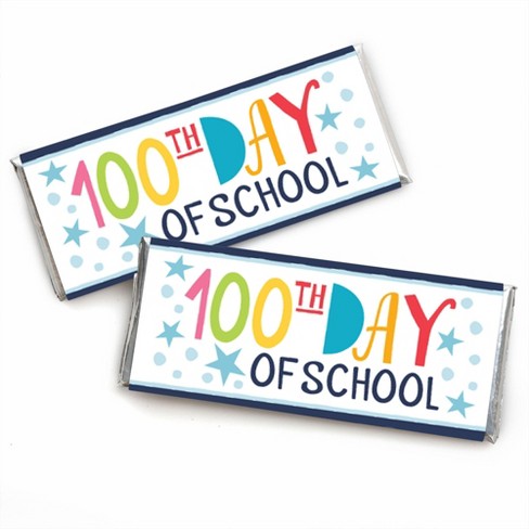 Big Dot Of Happiness Happy 100th Day Of School - Candy Bar Wrapper 100 ...