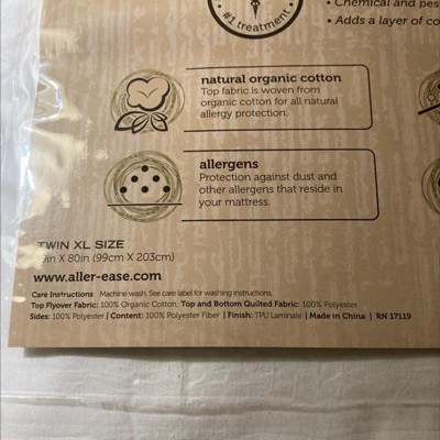 Allerease Organic Cotton Cover Allergy Protection Waterproof Mattress Pad - (twin) : Target