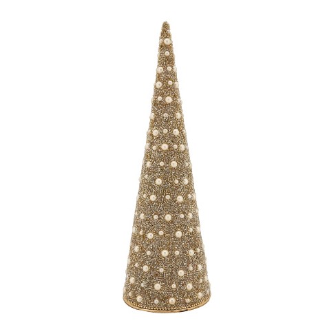 Saro Lifestyle Sparkling Beaded Holiday Tree, 12" : Target
