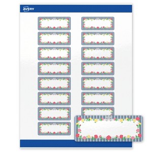 Avery® Glossy 1" x 2-5/8" Labels, Silver Ribbon w/Roses, 320ct : Target