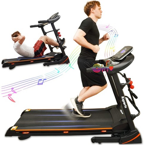 Ksports Foldable 16.5" Wide Cardio Fitness Treadmill With Bluetooth ...