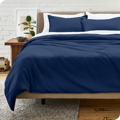 King/california King Light Blue Double Brushed Duvet Set By Bare Home ...