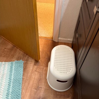 Single Kids Step Stool Pillowfort Toddler Bathroom Stool Plastic No Assembly 145 Lb Capacity White Target