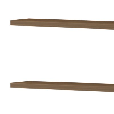 Vynxaria Mahogany Finish Decorative Wall Shelf - 47.3-Inch Wide ...