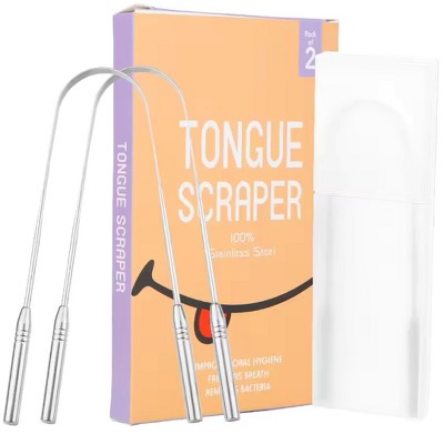 "maison Products: Tongue Scraper For Adults (2 Pack) With Travel Cases ...
