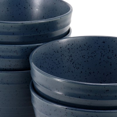 Gibson Milbrook 6 Piece 6 Inch Stoneware Cereal Bowl Set in Blue ...