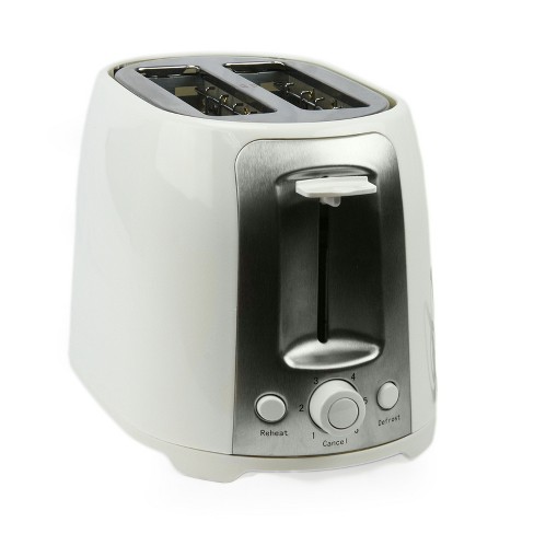 Brentwood 2 Slice Cool Touch Toaster In White And Stainless Steel : Target