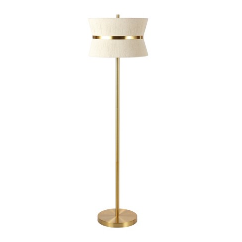 Kora 2 Light 55-63" Floor Lamp - Bleached Natural/brass - Safavieh : Target