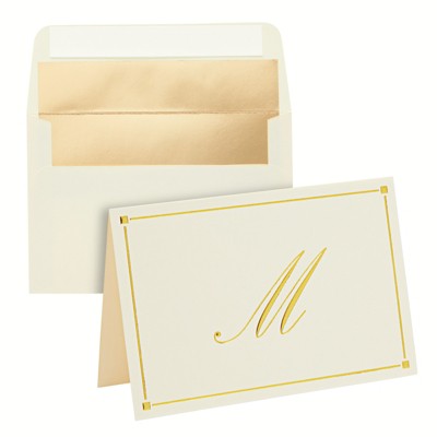 Pipilo Press 24 Pack Letter M, Personalized Stationery Note Cards ...