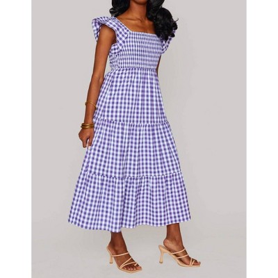 Women's Brynn Ruffle Shoulder Midi Dress - Buddylove Xl : Target