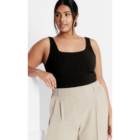 City Chic | Women's Plus Size Elia Top - Black - 16w : Target