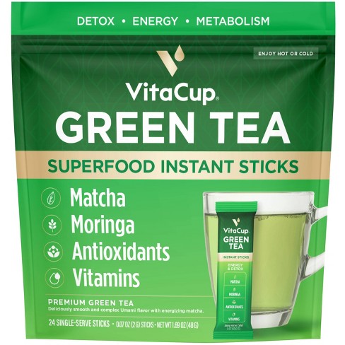 Vitacup Green Tea Instant Sticks - 24ct : Target
