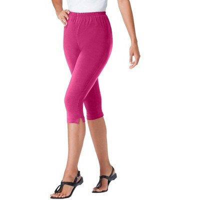 Woman Within Women's Plus Size Stretch Cotton Capri Legging - S ...