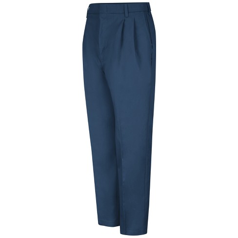 Red Kap Men's Pleated Twill Slacks, Navy - 35 X 32 : Target