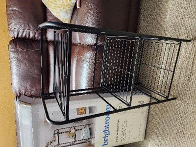 Folding 3 Narrow Shelves Black - Brightroom™ : Target