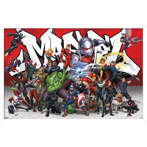 Trends International Marvel Comics Animated Group Framed Wall Poster ...