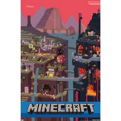 Trends International Minecraft - World Beyond Framed Wall Poster Prints ...
