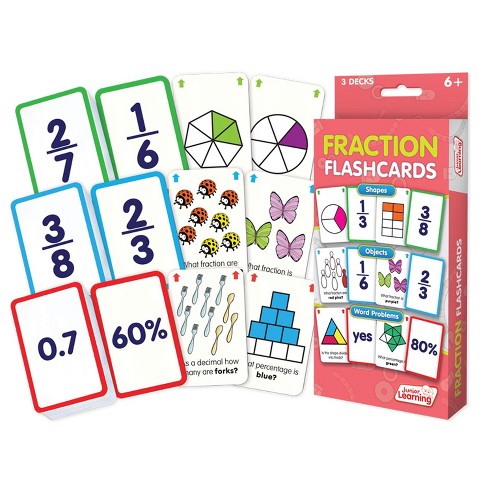 Junior Learning Fraction Flash Cards : Target