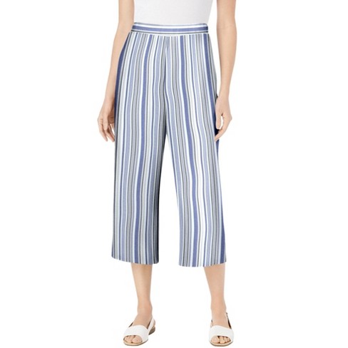 Woman Within Women's Plus Size Linen Capri : Target
