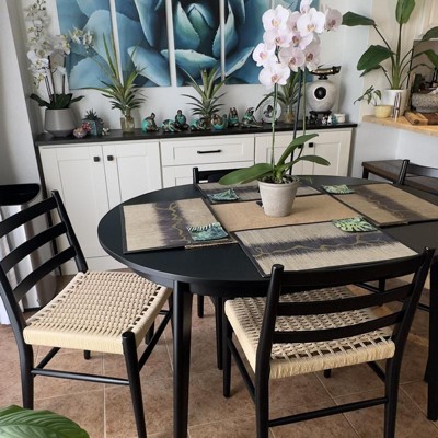 Astrid Mid-century Round Extendable Dining Table - Threshold™ : Target