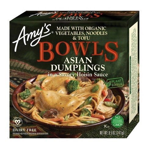 Amy's Frozen Vegan Asian Dumplings With Hoisin Sauce Bowl - 8.5oz : Target
