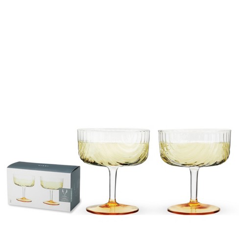 Viski Gatsby Coupes, Stemmed Cocktail Glasses, High Quality Glass And ...