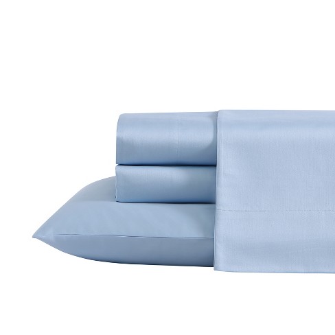 Laura Ashley 800 Thread Count Solid Cotton Blend - 4 Piece- Sheet Set ...
