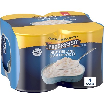 Progresso New England Gluten Free Clam Chowder - 4pk / 74oz : Target