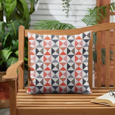 Sunbrella Outdoor Throw Pillow Coral/navy : Target