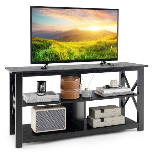 Costway Tv Stand For Up To 55" Tvs Entertainment Center With 3-tier ...