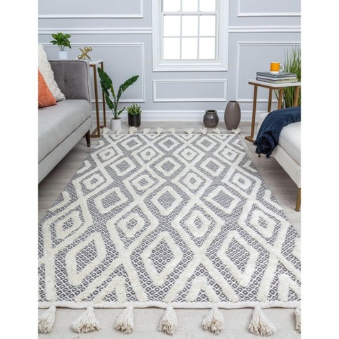 Rugs America Jasper Jp10a Farmhouse Diamond Area Rug, 2'x3' : Target