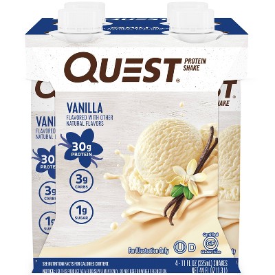 Quest Nutrition Ready To Drink Protein Shake - Vanilla - 44 Fl Oz/4ct ...