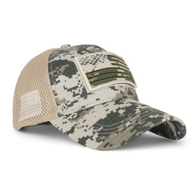 Alilang Distressed Cotton Baseball Cap With Embroidered American Flag ...