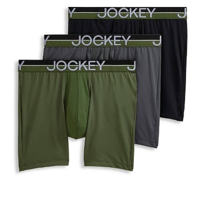 Jockey Men's Infinite Cool Microfiber Stretch Brief - 3 Pack S Military ...