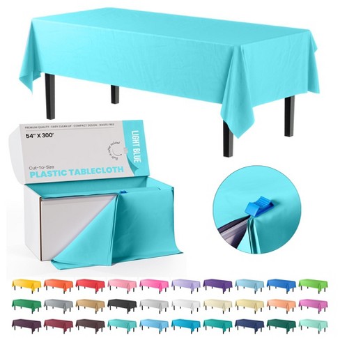 Crown Display 54" X 300' Cut To Size Disposable Plastic Table Cover ...