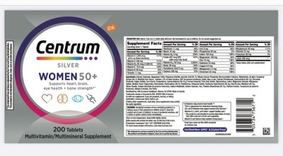 Centrum Silver Women 50+ Multivitamin/multimineral Supplement Tablets ...