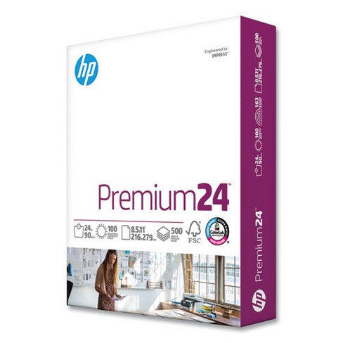 Hp Papers Premium24 Paper, 98 Bright, 24 Lb Bond Weight, 8.5 X 11 ...
