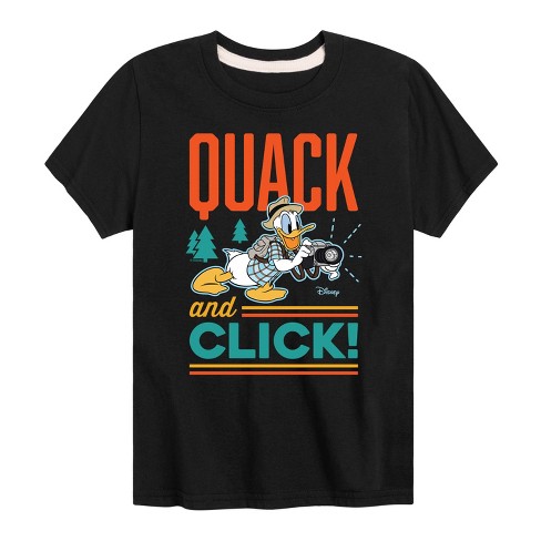 Boys' Disney Quack And Click Short Sleeve Graphic T-shirt - Black ...