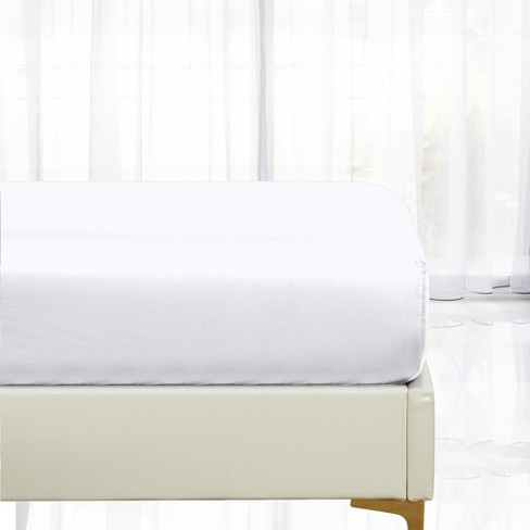 600 Thread Count Sheet - Cooling Sateen Weave, Cotton Fitted Sheet Only ...