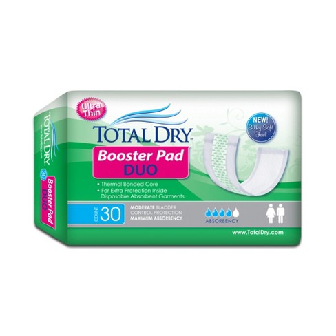 Totaldry Booster Pad Duo Booster Pad Heavy Absorbency 12 Inch Length ...