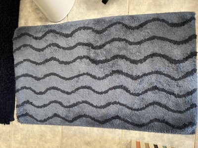 Wave Kids' Bath Rug Navy - Pillowfort™ : Target