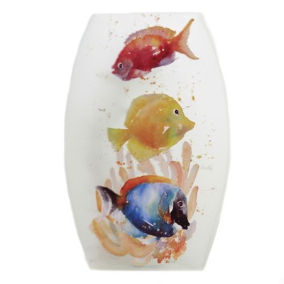 Stony Creek 10.0 Inch Coral Reef Pre-lit Vase Ocean Fish Novelty ...
