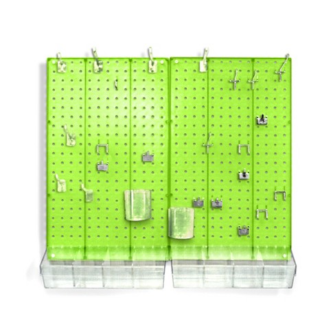 Azar Displays Green 70-piece Pegboard Wall Organizer Kit : Target