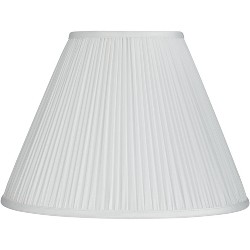 Springcrest Set Of 2 Creme Linen Box Pleated Medium Drum Lamp Shades 7 ...