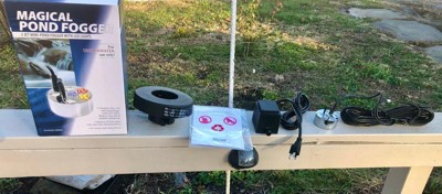 3 Jet Metal Pond Fogger With 18 Led Lights Transformer And Ring Silver ...