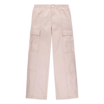 Levi's® Girls' Baggy Wide Leg Cargo Twill Pants - Pink 16 : Target