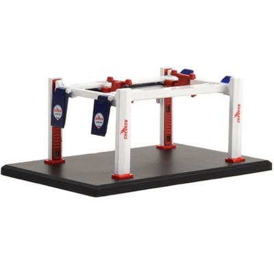 Adjustable Four-post Lift "chevron" White And Red "four-post Lifts ...