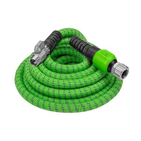 Hydrotech 50' Pro Expandable Max Flow Garden Hose Green: Durable, Kink ...